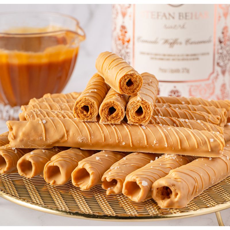 Canudo Waffer Caramelo Flor de Sal | Stefan Behar Sucré - Stefan Behar ...